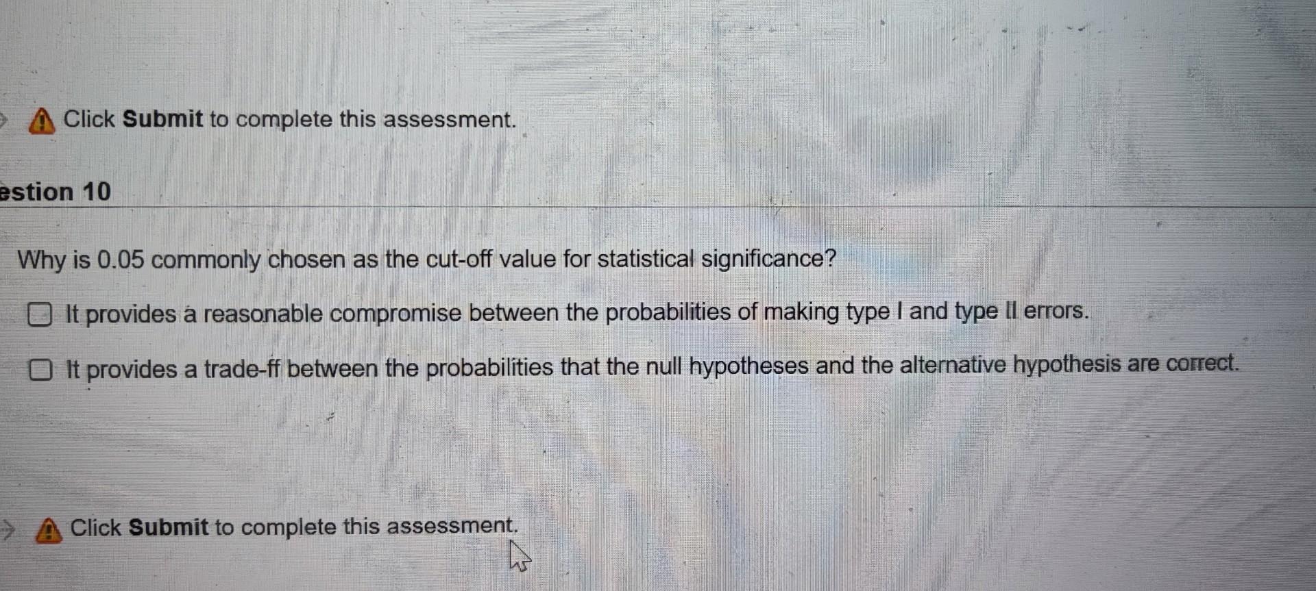 Solved Click Submit to complete this assessment. stion 10 | Chegg.com