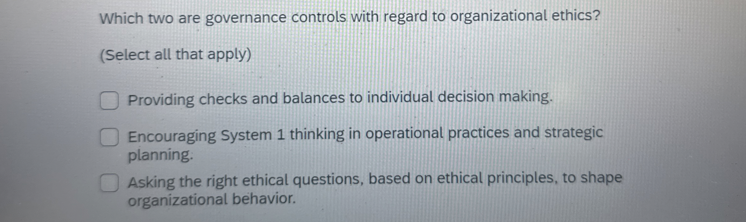 Solved Which two are governance controls with regard to | Chegg.com