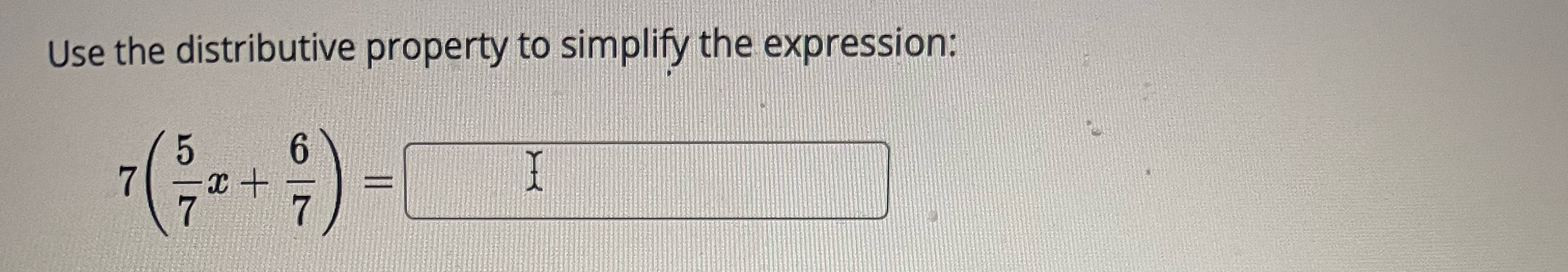 Solved Use the distributive property to simplify the | Chegg.com