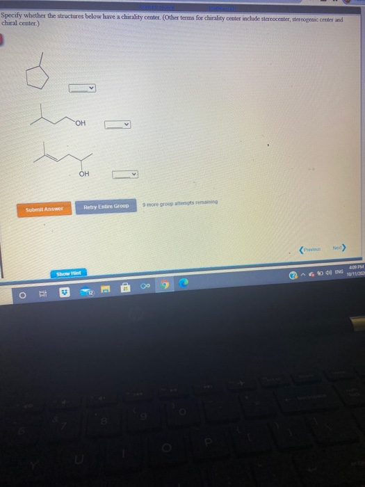 Solved Specify whether the structures below have a chirality | Chegg.com