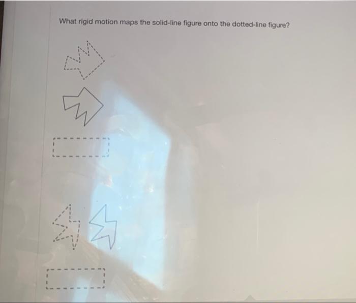 Solved What rigid motion maps the solid-line figure onto the | Chegg.com