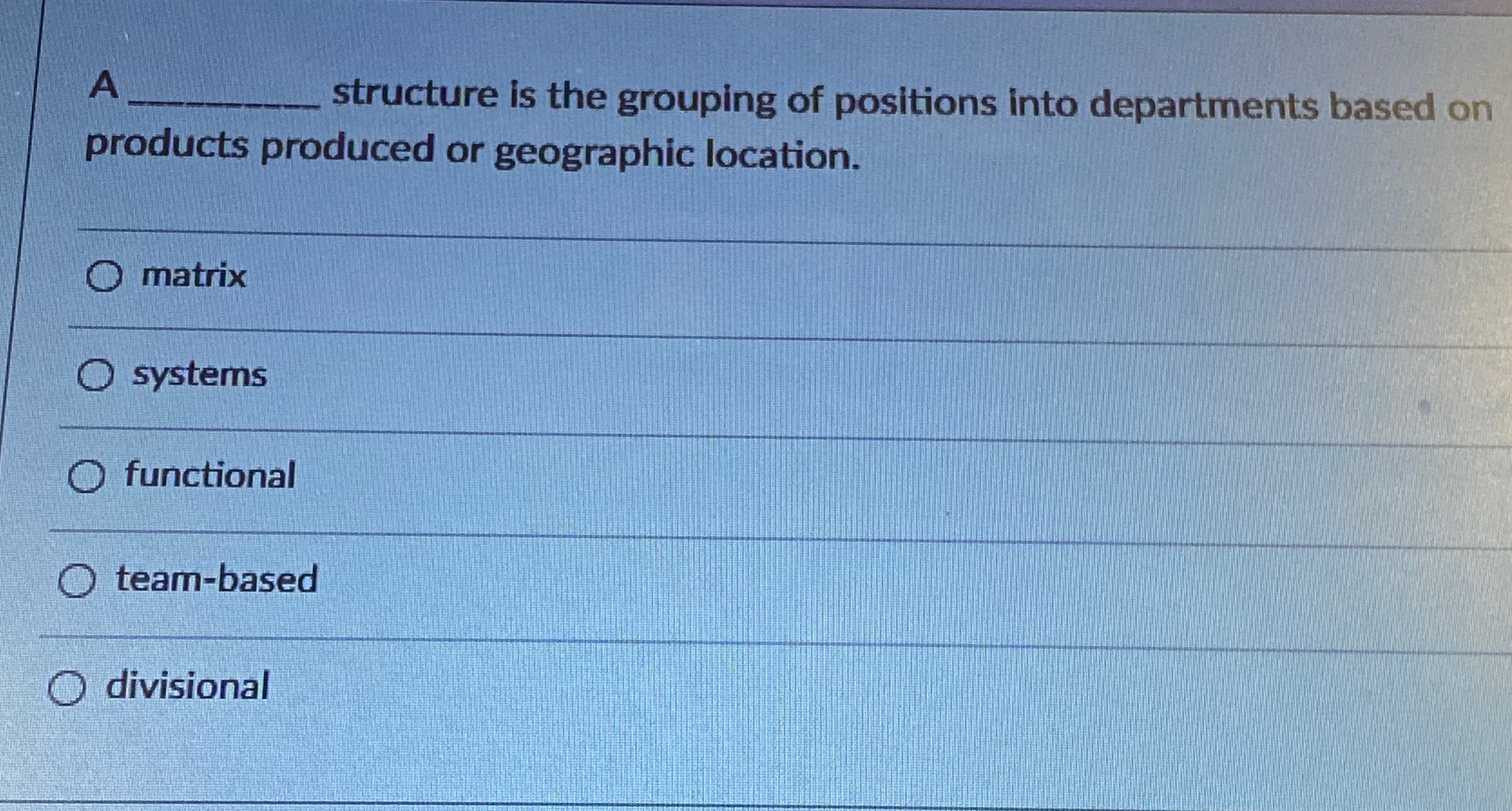 Solved structure is the grouping of positions into | Chegg.com