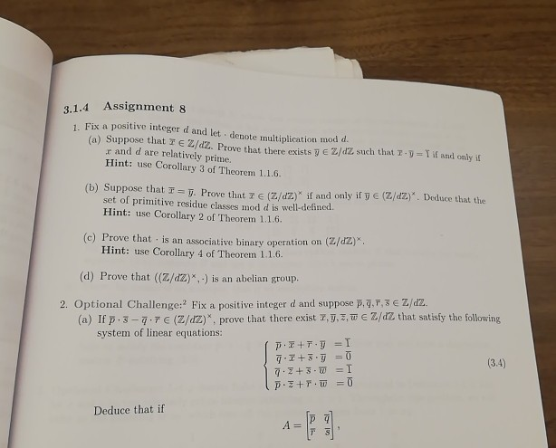 Solved Problem 1 C Prove That • Is An Associative Binary 0844
