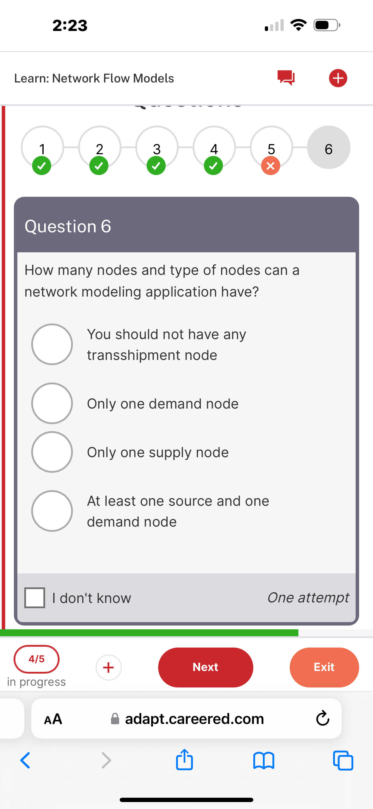 Solved 2:23Learn: Network Flow ModelsQuestion 6How many | Chegg.com