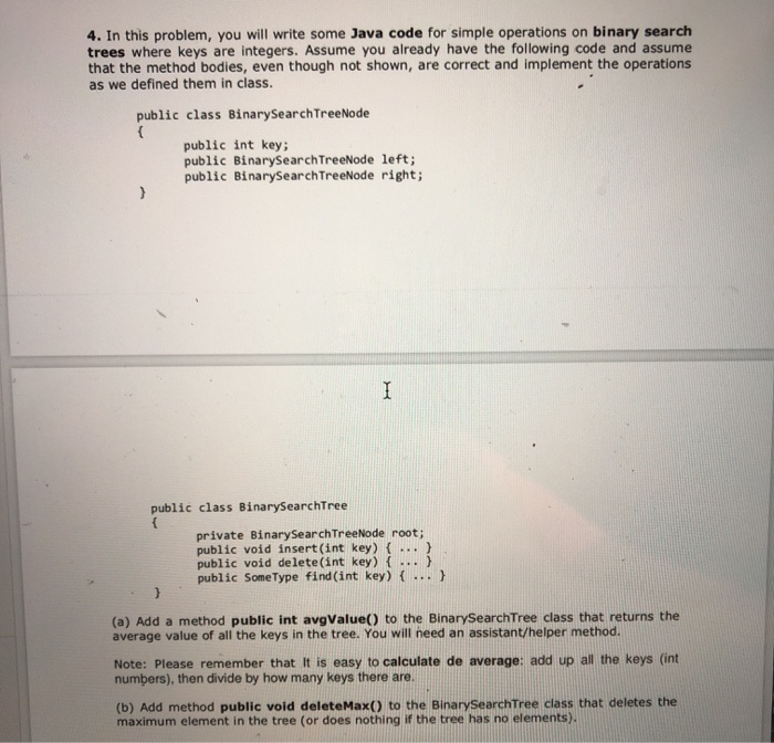 Solved 4 In This Problem You Will Write Some Java Code For 6572