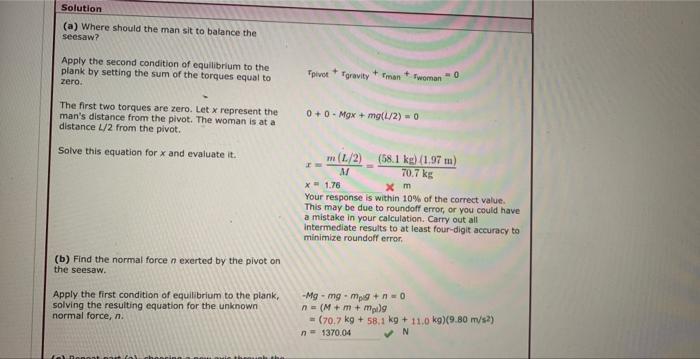 Solved Fxample 8.3 Balancing Act Goal Apply the conditions | Chegg.com