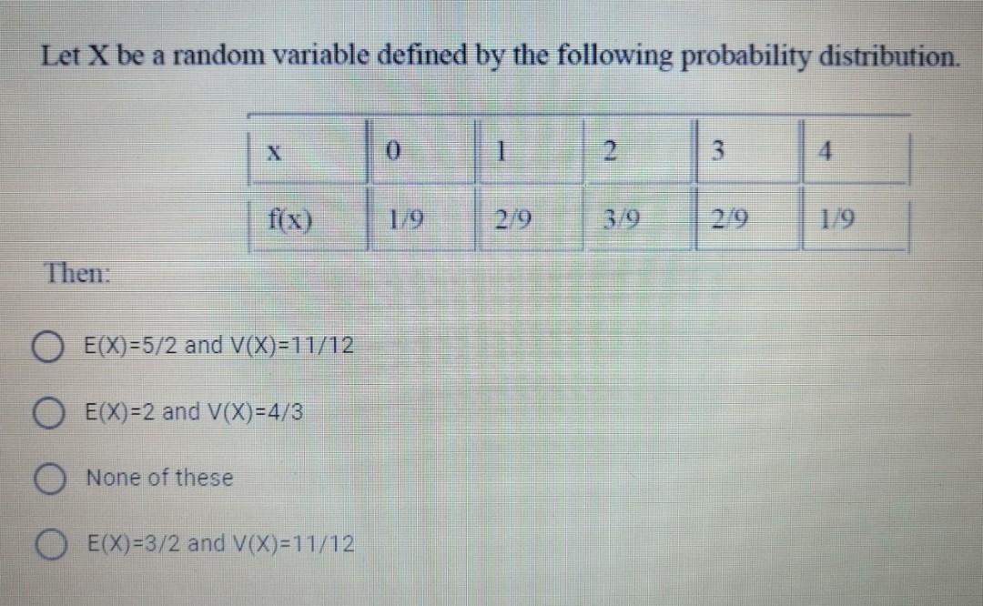 Solved Let X be a random variable defined by the following | Chegg.com