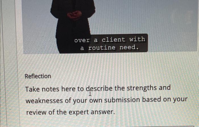 Solved Reflection Take notes here to describe the strengths | Chegg.com