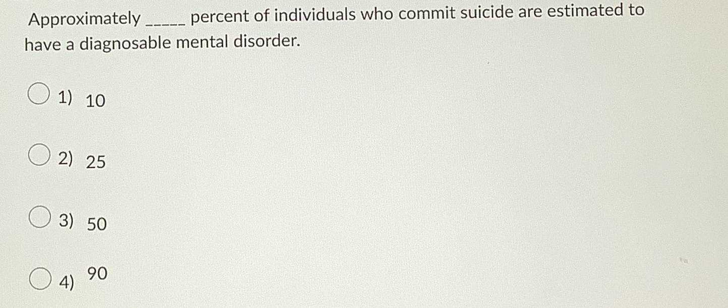 Solved Approximately q, ﻿percent of individuals who commit | Chegg.com