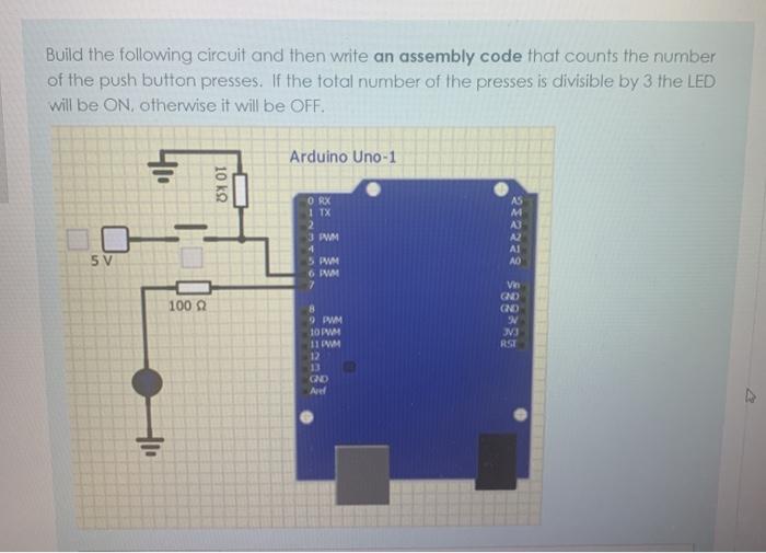 Solved Build the following circuit and then write an | Chegg.com