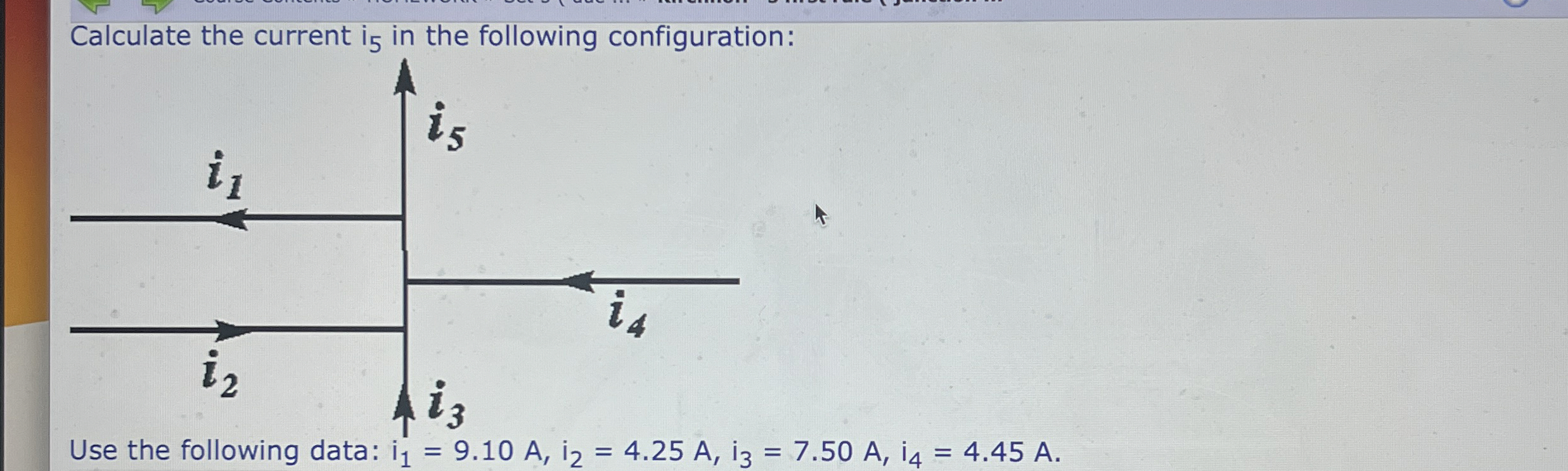Solved Calculate the current i5 ﻿in the following | Chegg.com