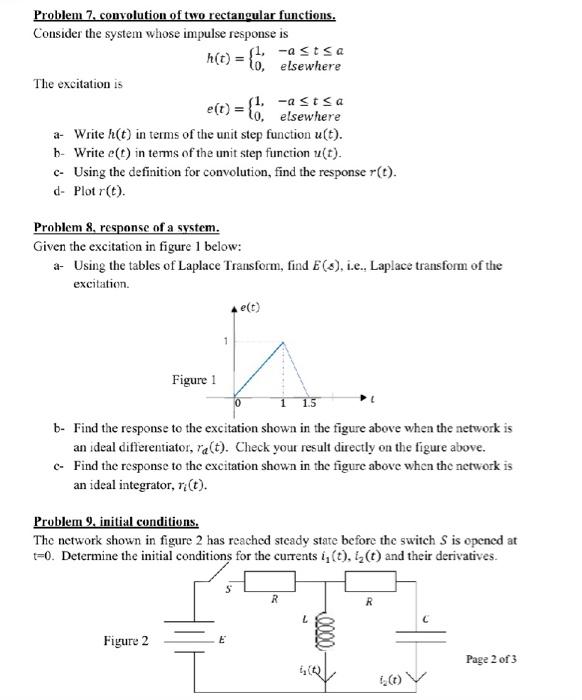 Solved Problem 7 Convolution Of Two Rectangular Functions