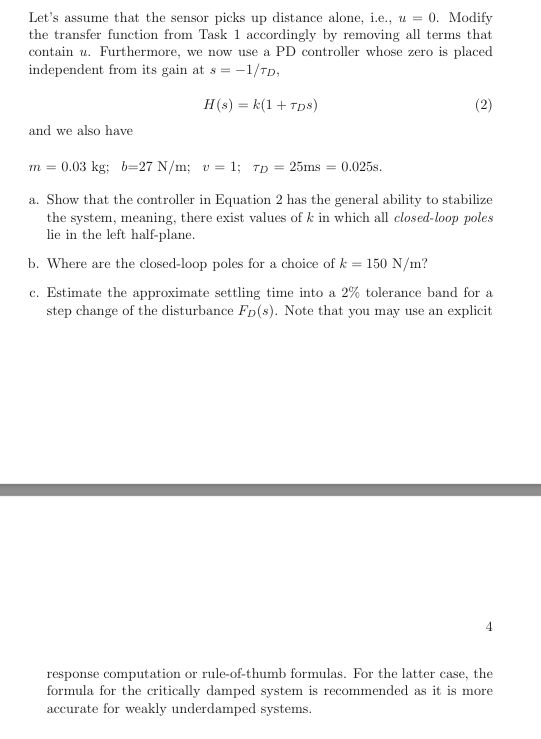 Solved Let's assume that the sensor picks up distance alone, | Chegg.com