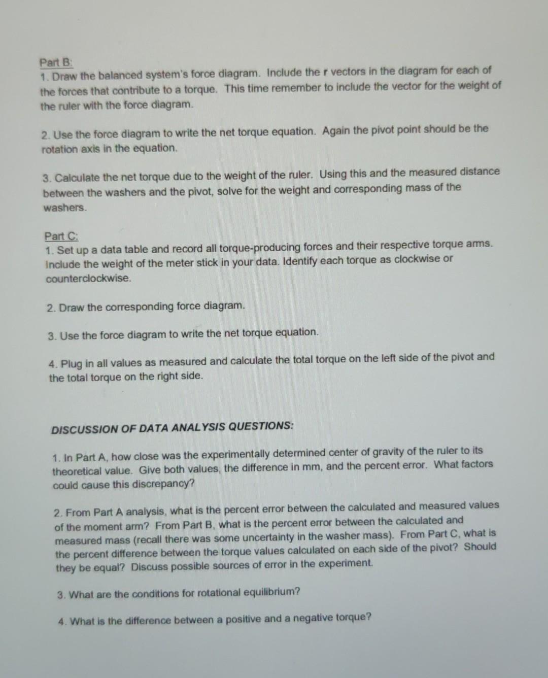 Solved BASIC TORQUE OBJECTIVES: 1. to observe how the weight | Chegg.com