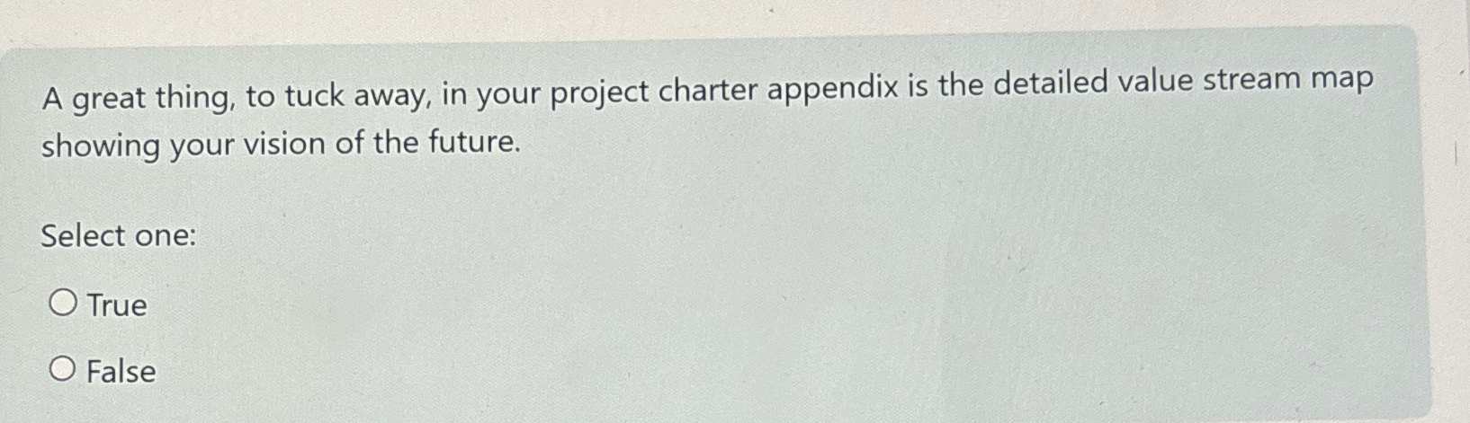 Solved A great thing, to tuck away, in your project charter | Chegg.com
