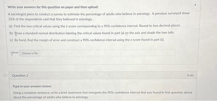 Solved Write your answers for this question on paper and | Chegg.com