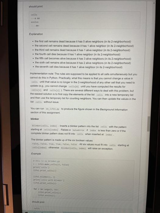 Solved Question 1 The 1-dimensional Game of Life occurs on a | Chegg.com