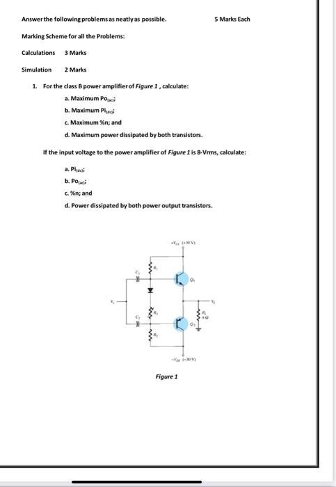 Solved Answer the following problems as neatly as possible. | Chegg.com