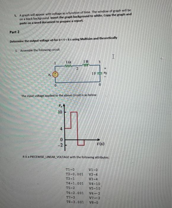 Solved Experiment 5: Multisim Activity on Transient Analysis | Chegg.com