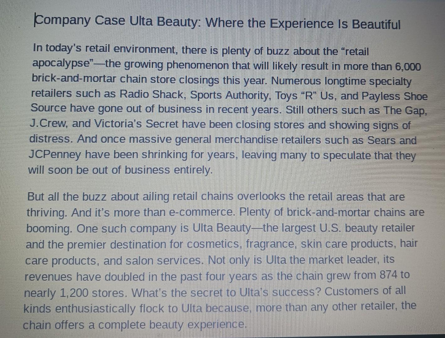 Solved Describe the five major promotion tools used in Ulta | Chegg.com