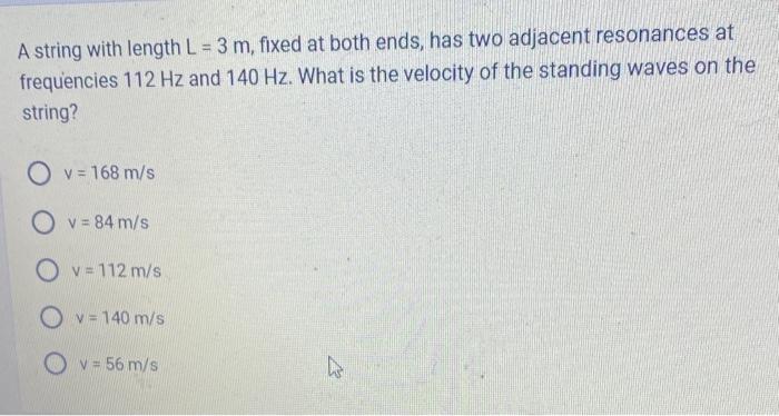 Solved A string with length L=3 m, fixed at both ends, has | Chegg.com