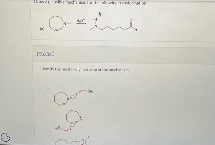 Draw a plausible mechanism for the following | Chegg.com