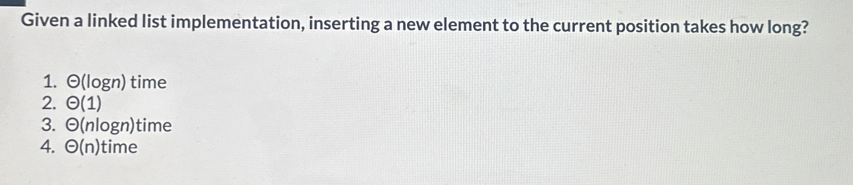 Solved Given a linked list implementation, inserting a new | Chegg.com