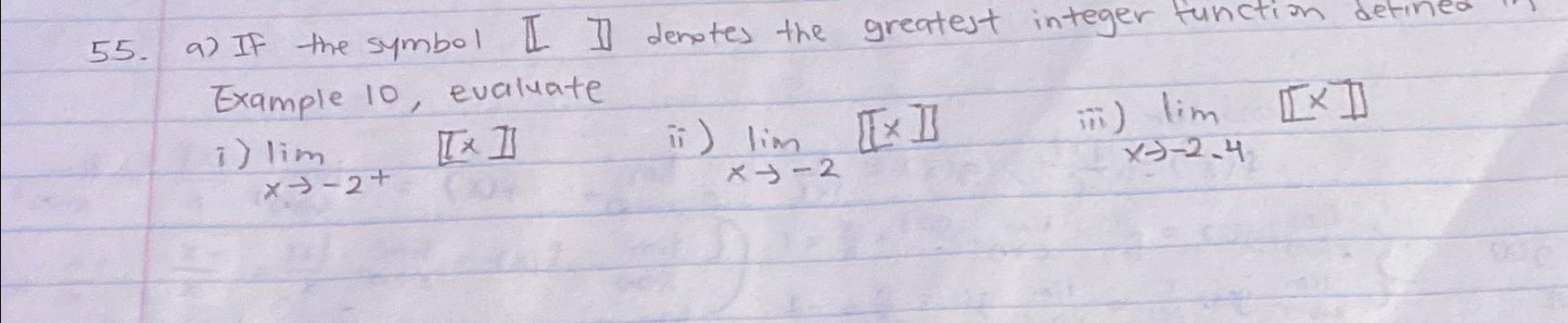 Solved a) ﻿If the symbol [I] ﻿denotes the greatest integer | Chegg.com