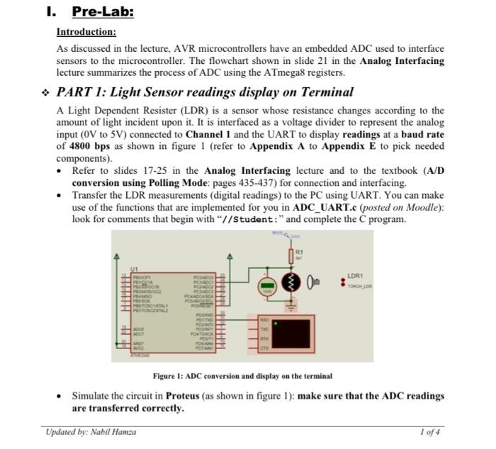 Pre-Lab: Introduction: As discussed in the lecture, | Chegg.com