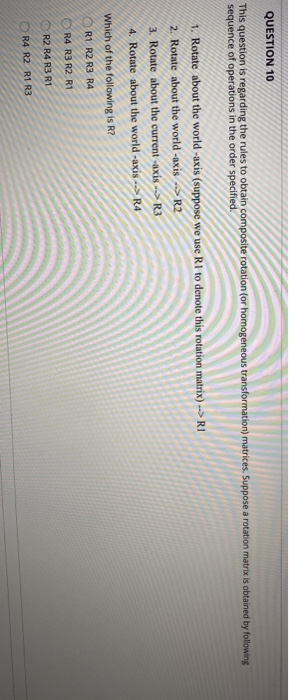 Solved QUESTION 10 This question is regarding the rules to | Chegg.com