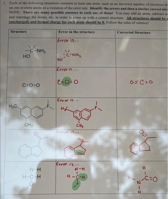 Solved Each of the following structures contain for this one | Chegg.com