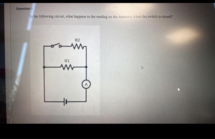 Solved In the following circuit, what happens to the reading | Chegg.com