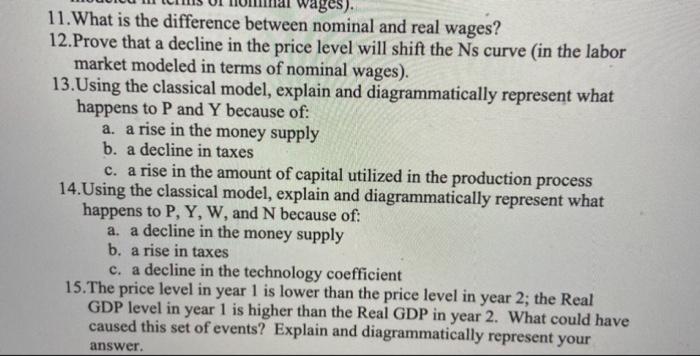 Solved 11. What is the difference between nominal and real | Chegg.com