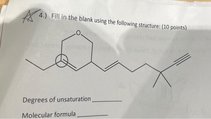 Solved 4.) Fill in the blank using the following strurt | Chegg.com