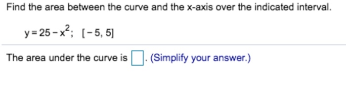Solved Find the area between the curve and the x-axis over | Chegg.com