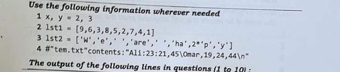Solved Use the following information wherever needed | Chegg.com