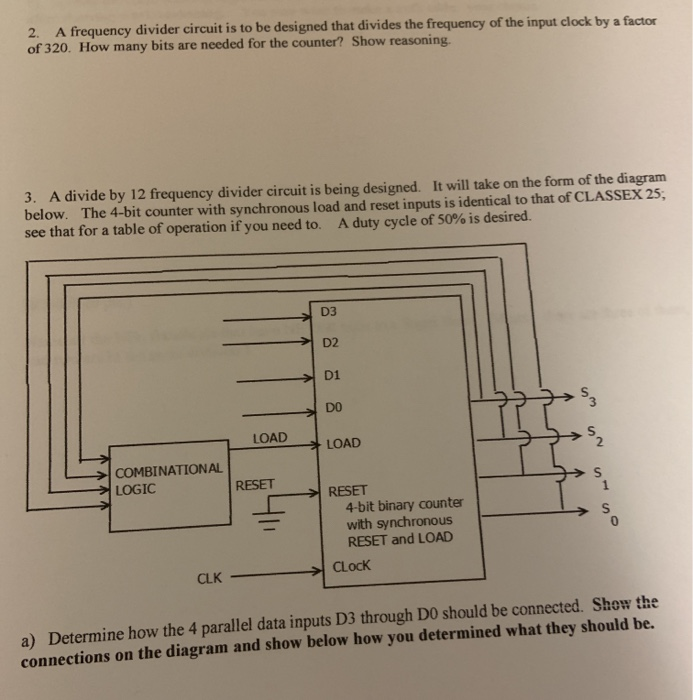 Solved 2. A frequency divider circuit is to be designed that | Chegg.com