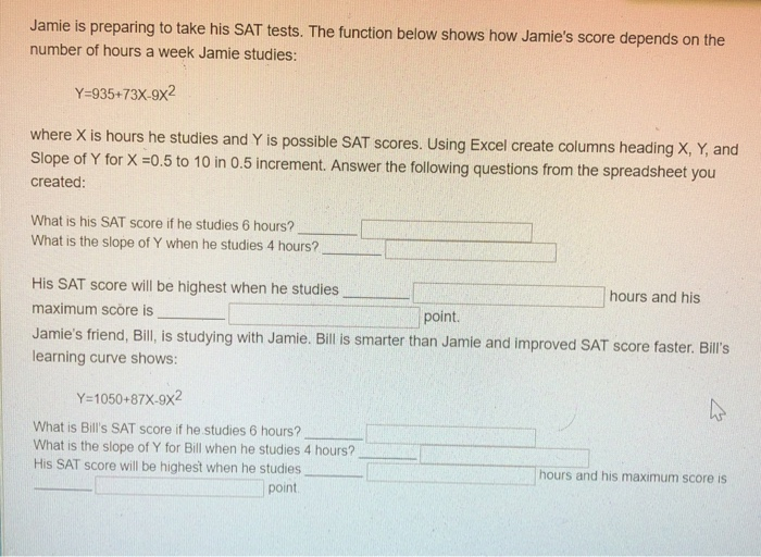 Solved Jamie is preparing to take his SAT tests. The | Chegg.com