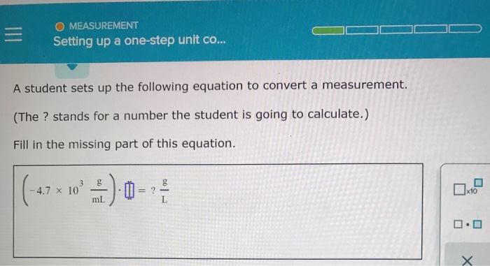 Solved O MEASUREMENT Setting up a one-step unit co... A | Chegg.com