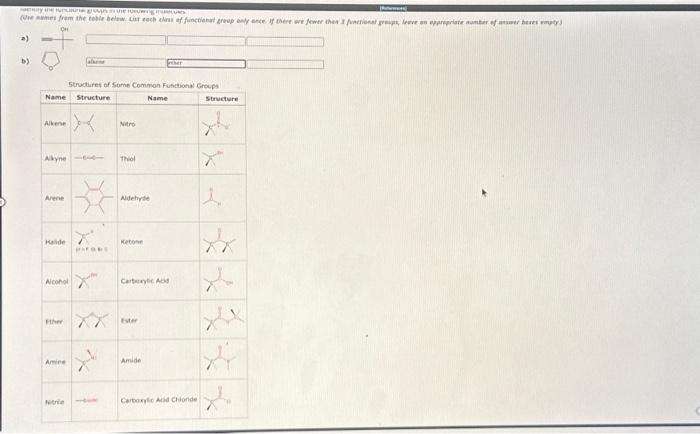 Solved dervify the functional groups in the following | Chegg.com