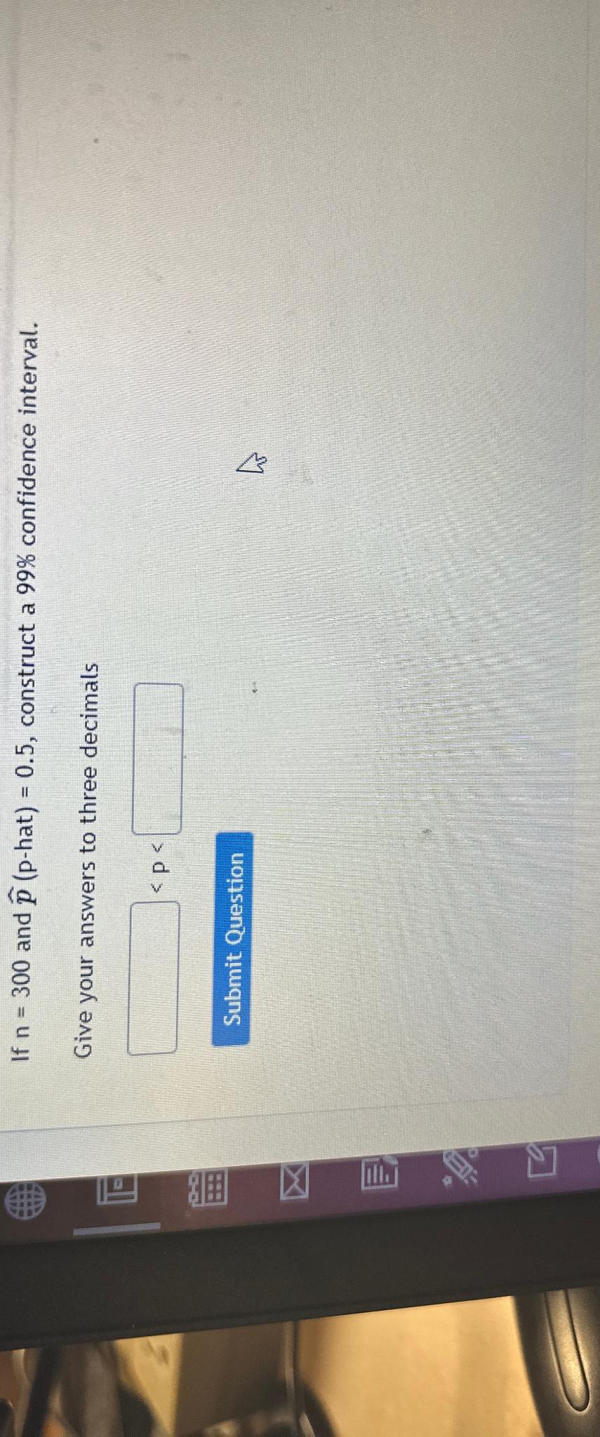 Solved If n=300 ﻿and widehat(p) (p-hat) =0.5, ﻿construct a | Chegg.com