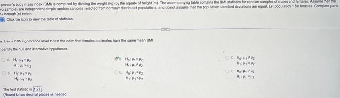 Solved ro samples ave independent simple random samplos | Chegg.com