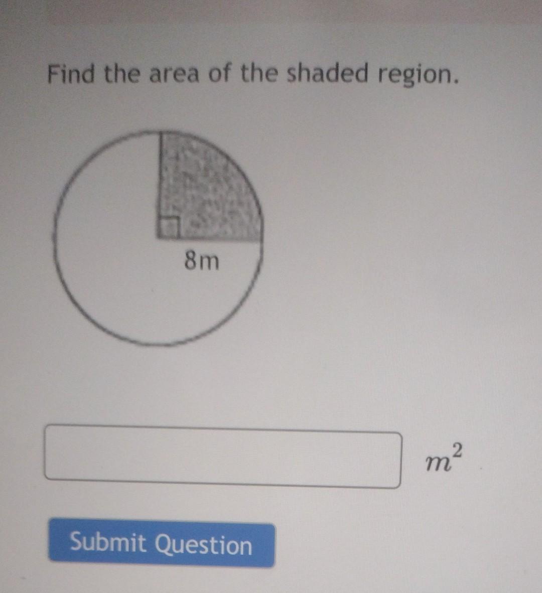 Solved Find the area of the shaded region. Find the area of | Chegg.com