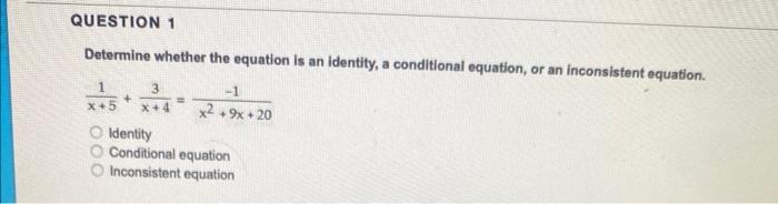 Solved Determine Whether The Equation Is An Identity A