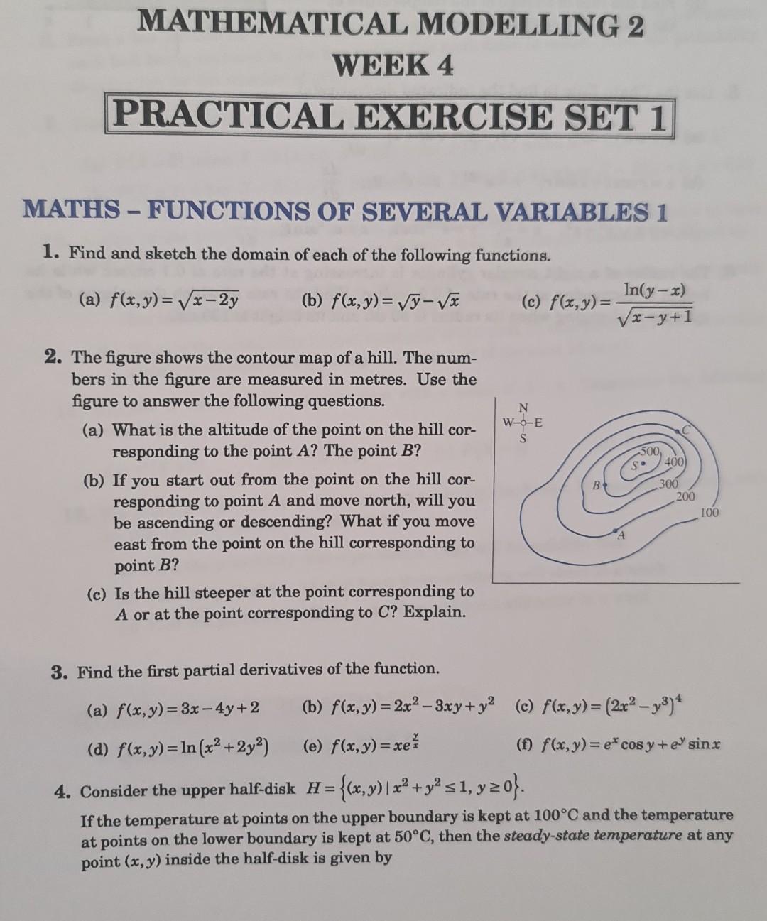 Solved MATHEMATICAL MODELLING 2 WEEK 4 PRACTICAL EXERCISE | Chegg.com