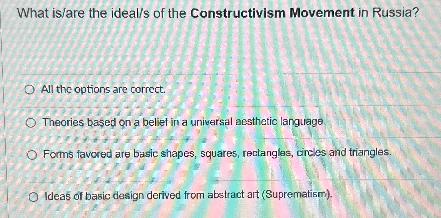 Solved What is/are the ideal/s of the Constructivism | Chegg.com