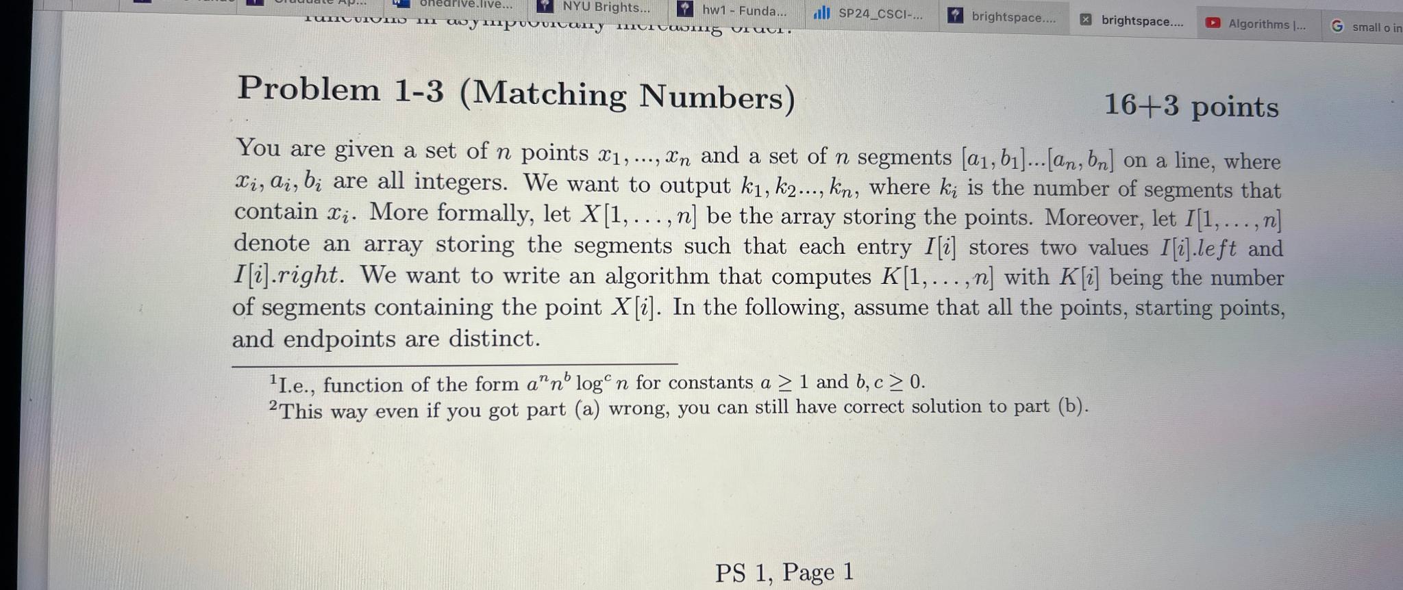 Solved Problem 1-3 (Matching Numbers)16+3 ﻿pointsYou are | Chegg.com