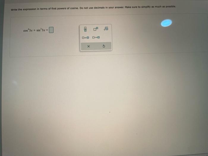 Solved Write the expression in terms of first powers of | Chegg.com