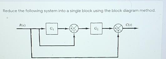 Solved Reduce the following system into a single block using | Chegg.com