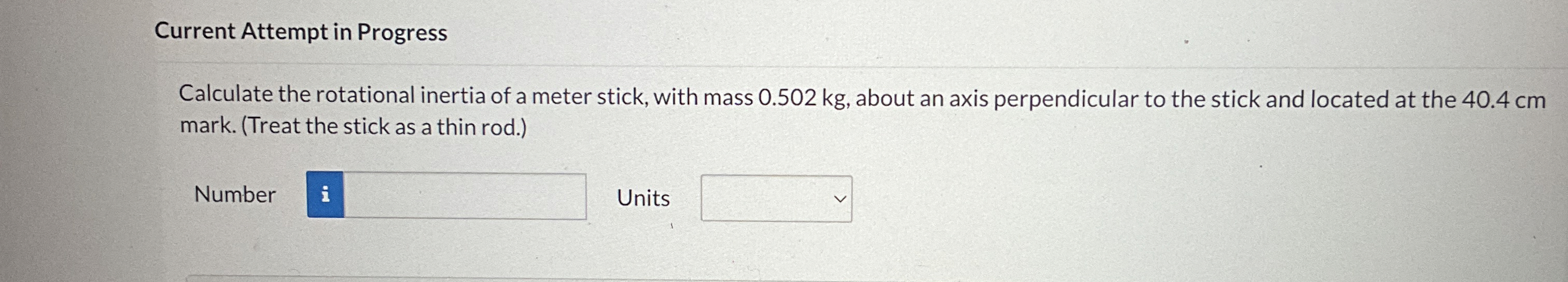 Solved by an EXPERT Current Attempt in ProgressCalculate the rotational | Chegg.com